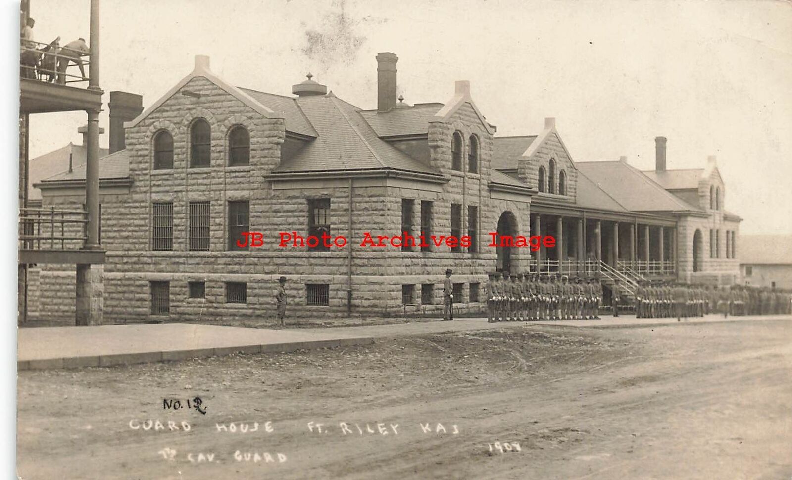 KS, Fort Riley, Kansas, RPPC, 7th Cavalry Guard House, ED Zellner Photo ...