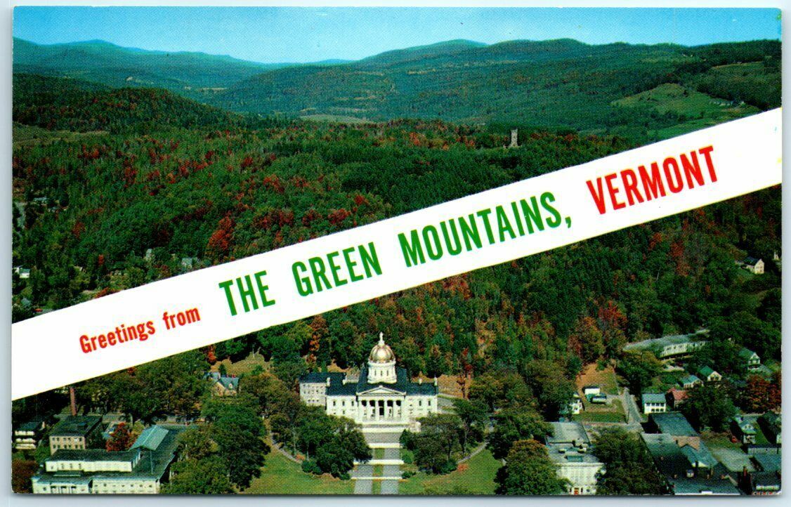 Aerial View of Vermont State Capitol - Greetings From The Green ...