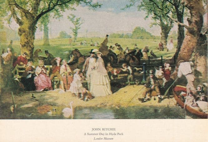 John Ritchie A Summers Day In Hyde Park Painting Medici Postcard ...
