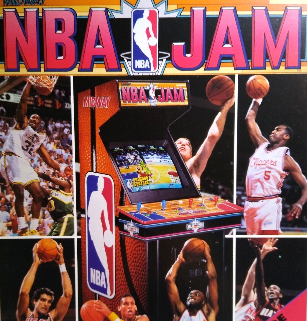 NBA Jam Basketball Arcade Flyer Original 1993 Video Game Retro Art 8.5 ...