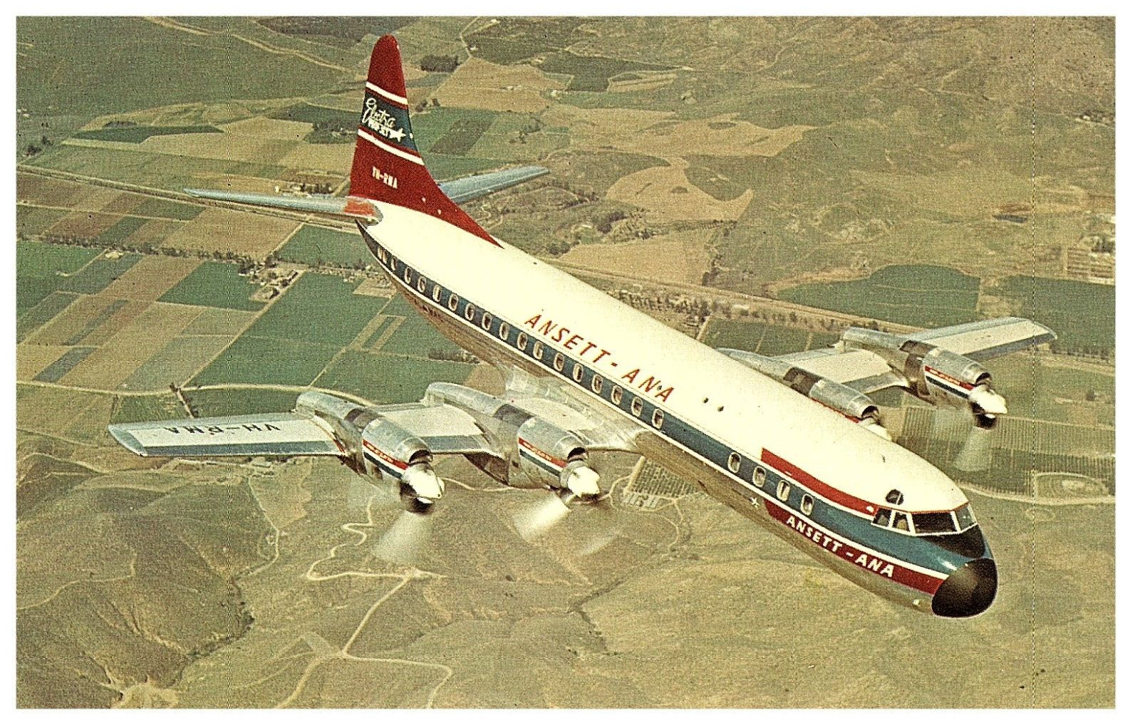 Ansett Australian National Airways Lockheed L-188A Electra Airplane ...