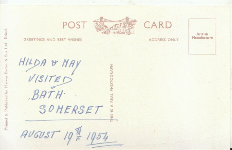 Somerset Postcard - The Roman Baths - Bath - Real Photograph - Ref ...