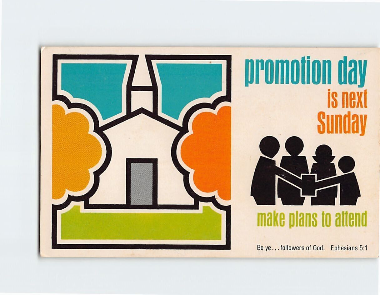 Postcard - Promotion Day Invitation Card with Bible Verse and Church ...