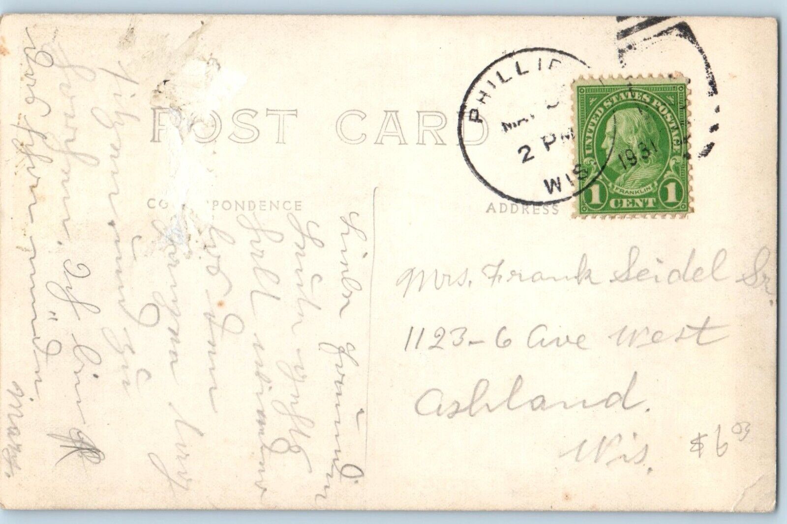 Phillips Wisconsin WI Postcard RPPC Photo High School Building Campus ...