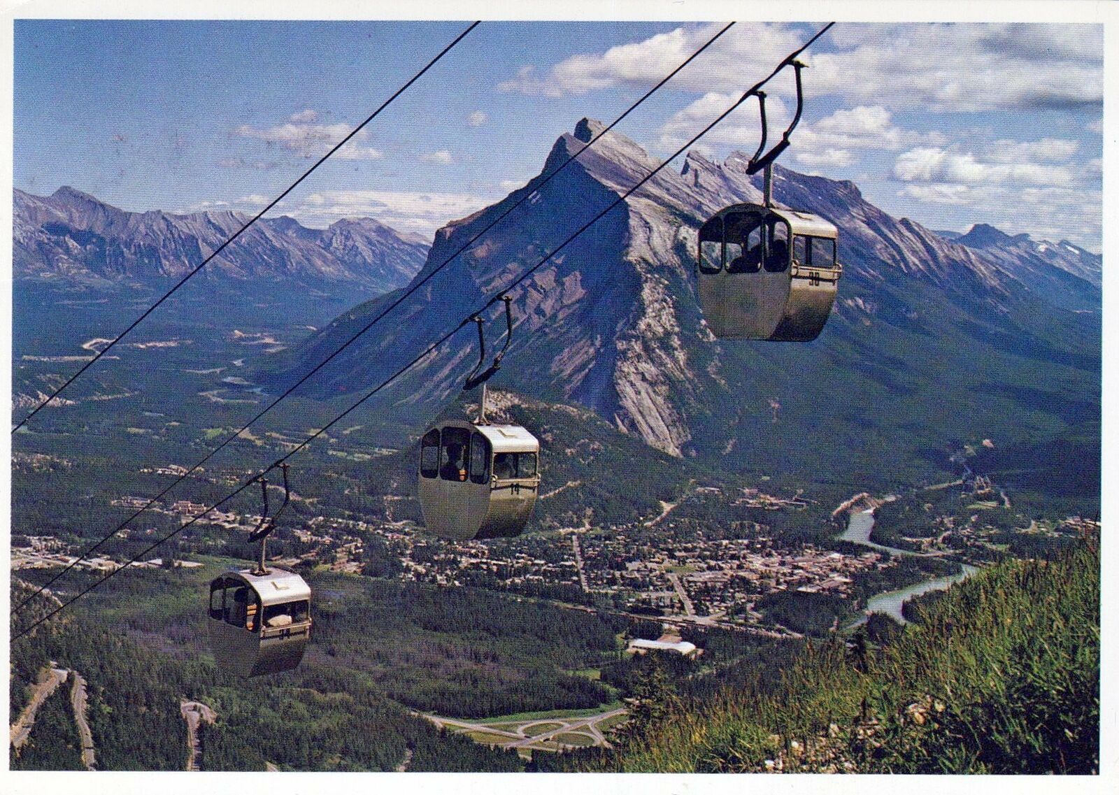 Vintage Postcard Continental Size Gondola UP MT. Norquay Banff Alberta ...
