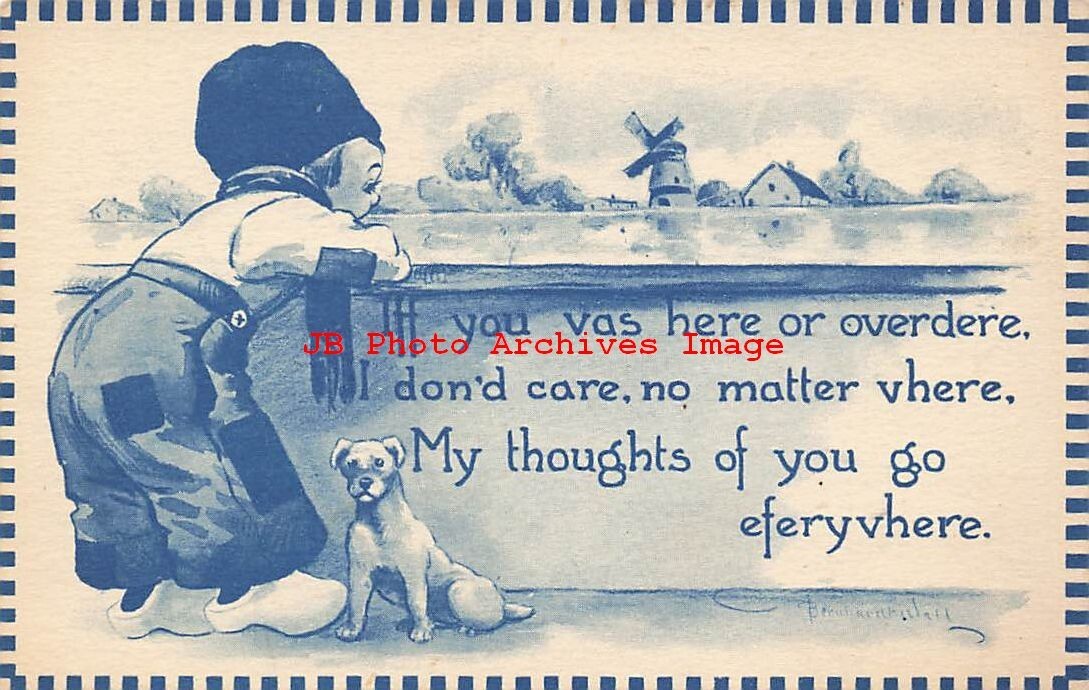 5 Bernhardt Wall Artist Signed Dutch Children Postcards | Africa ...