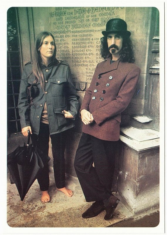 Frank Zappa with Pamela Zarubica aka Suzy Creamcheese Modern Postcard ...