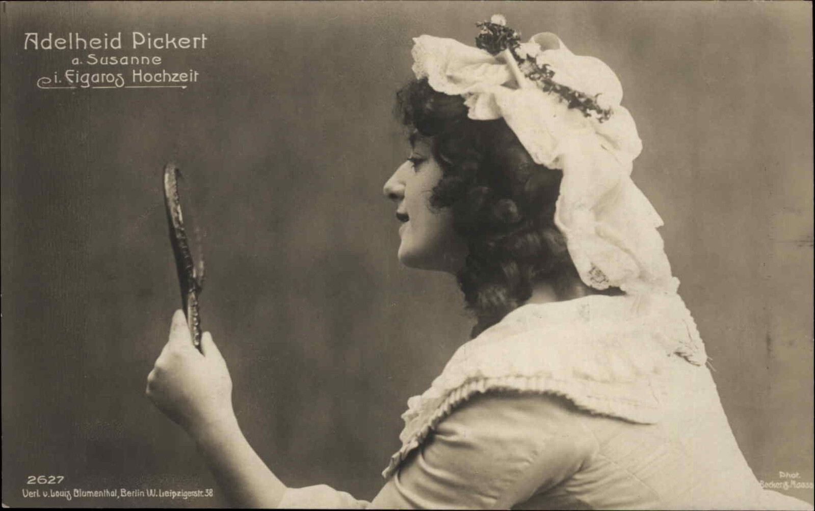Adelheid Pickert Beautiful Actress Marriage of Figaro Opera c1910 Real ...