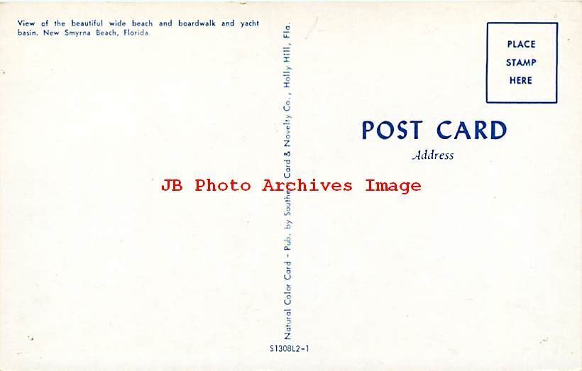 FL, Smyrna Beach, Florida, Beach, Boardwalk, Yacht Basin, Southern Card ...