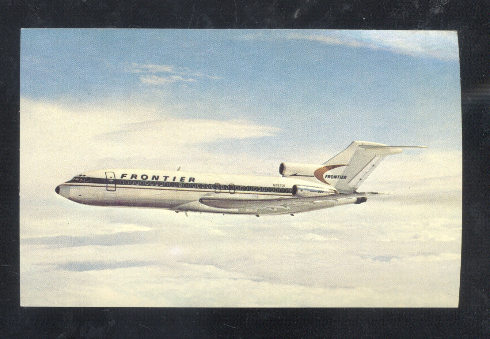 Frontier Airlines Boeing 727-191 Airplane Aviation Vintage Advertising ...