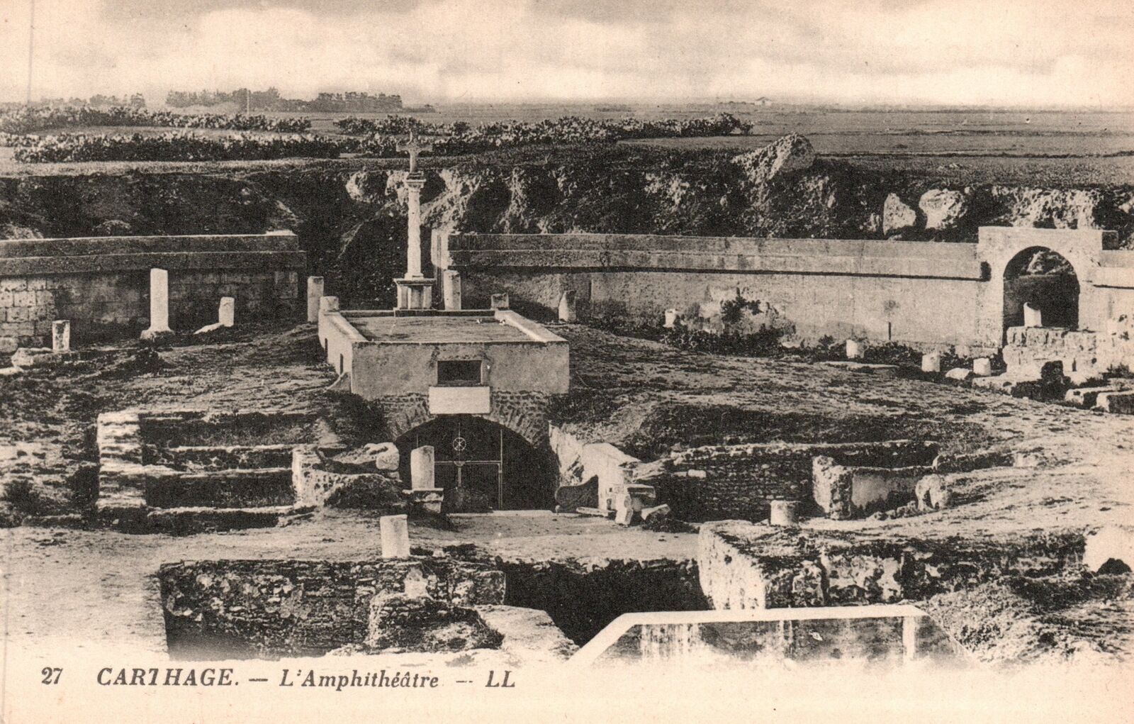 Vintage Postcard 1910's Roman Carthage L'Amphiteatre Dictator Julius ...