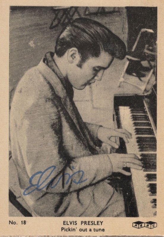Elvis Presley Playing Piano Vintage Printed Signed 1950s Photo Card ...