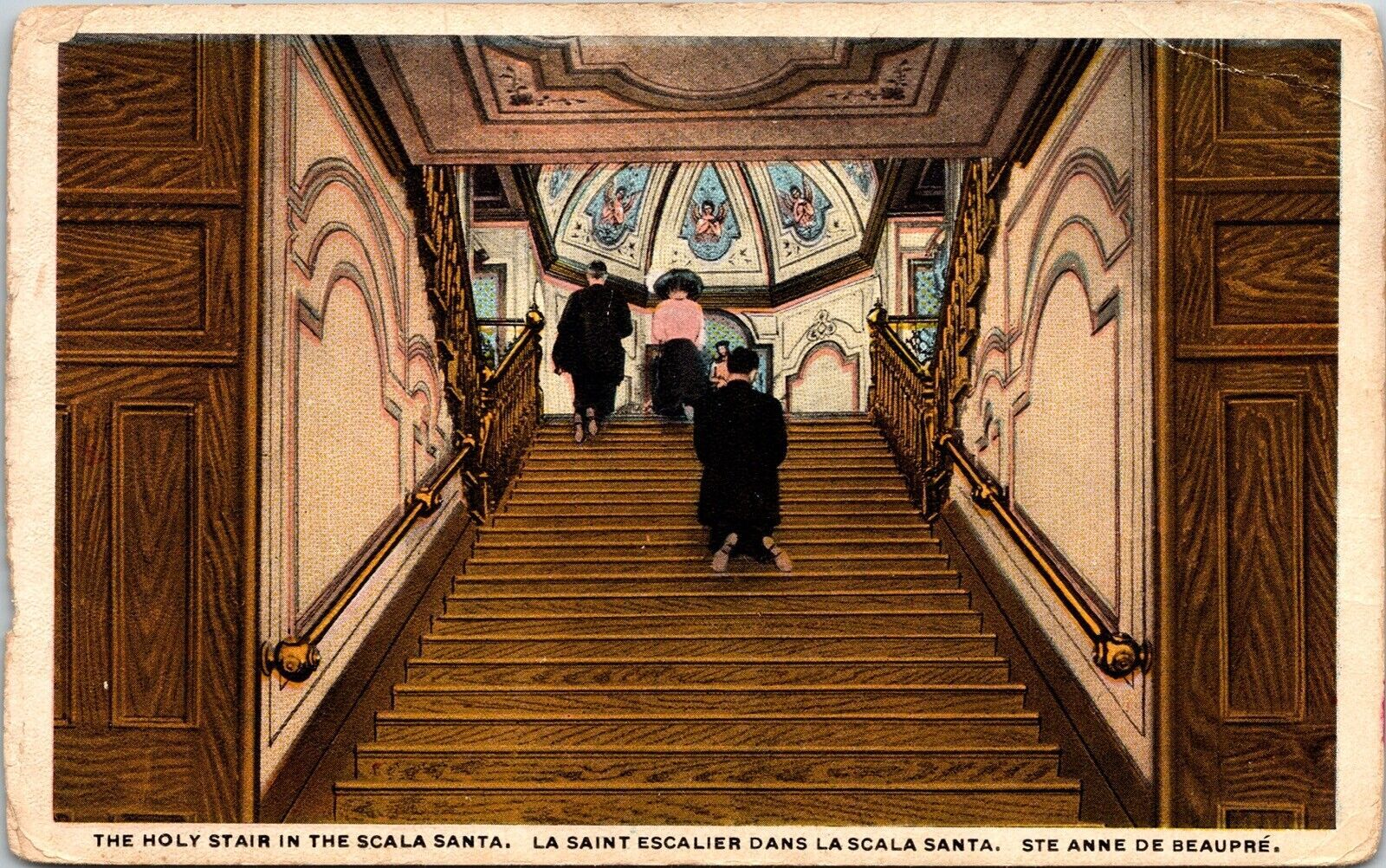 Holy Stair Scala Santa St Anne De Beaupre Canada Religious WB Postcard ...