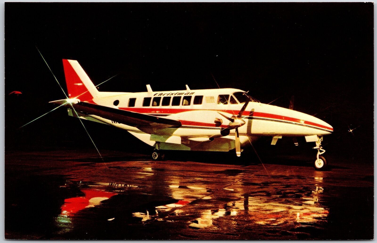 Airplane Christian Air System Beech C-99 Airliner Aircraft Postcard ...
