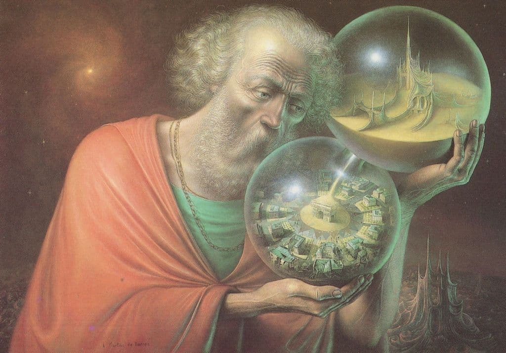 Ancient God Of Time Sand Hour Glass Clock French Painting Postcard ...