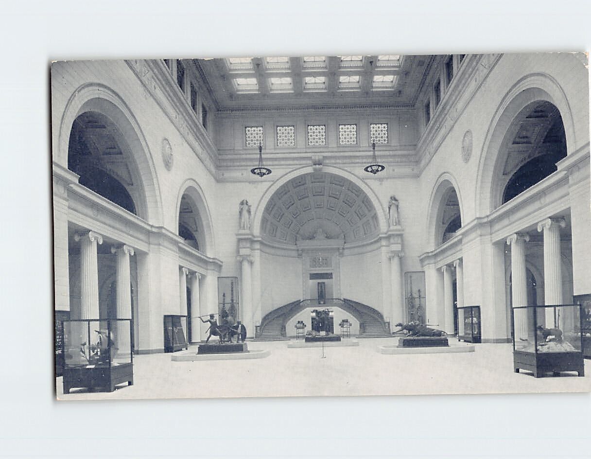 Postcard South End Of Stanley Field Hall, Field Museum, Chicago ...
