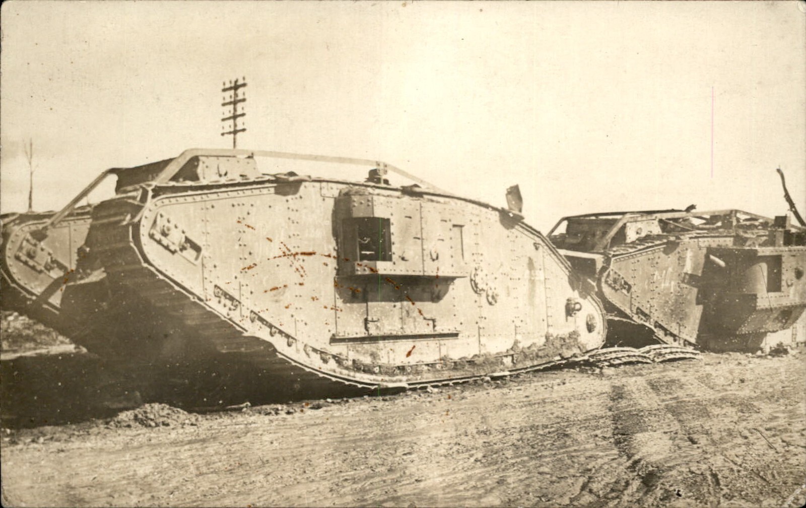 British Mark I Tank WWI Heavy Tank Real Photo Vintage Postcard | Other ...