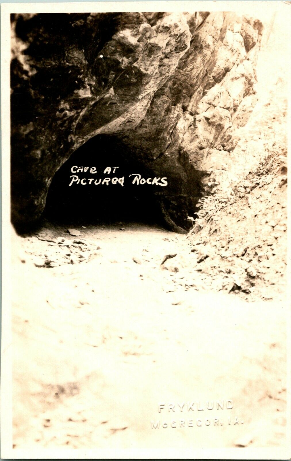 Vtg Postcard RPPC SSSS 1920s Cave At Pictured Rock Michigan | Other ...