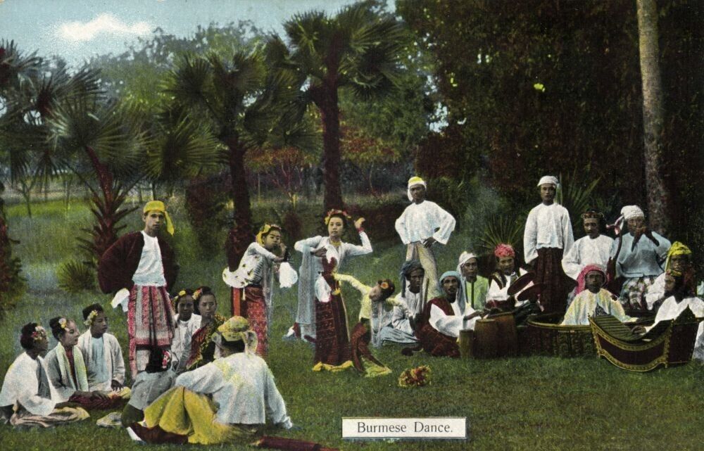 burma, Burmese Dance, Gamelan (1910s) D.A. Ahuja Postcard No. 4 | Other ...