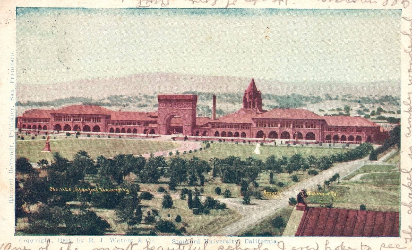 Vintage Postcard 1906 Stanford University College School Building ...