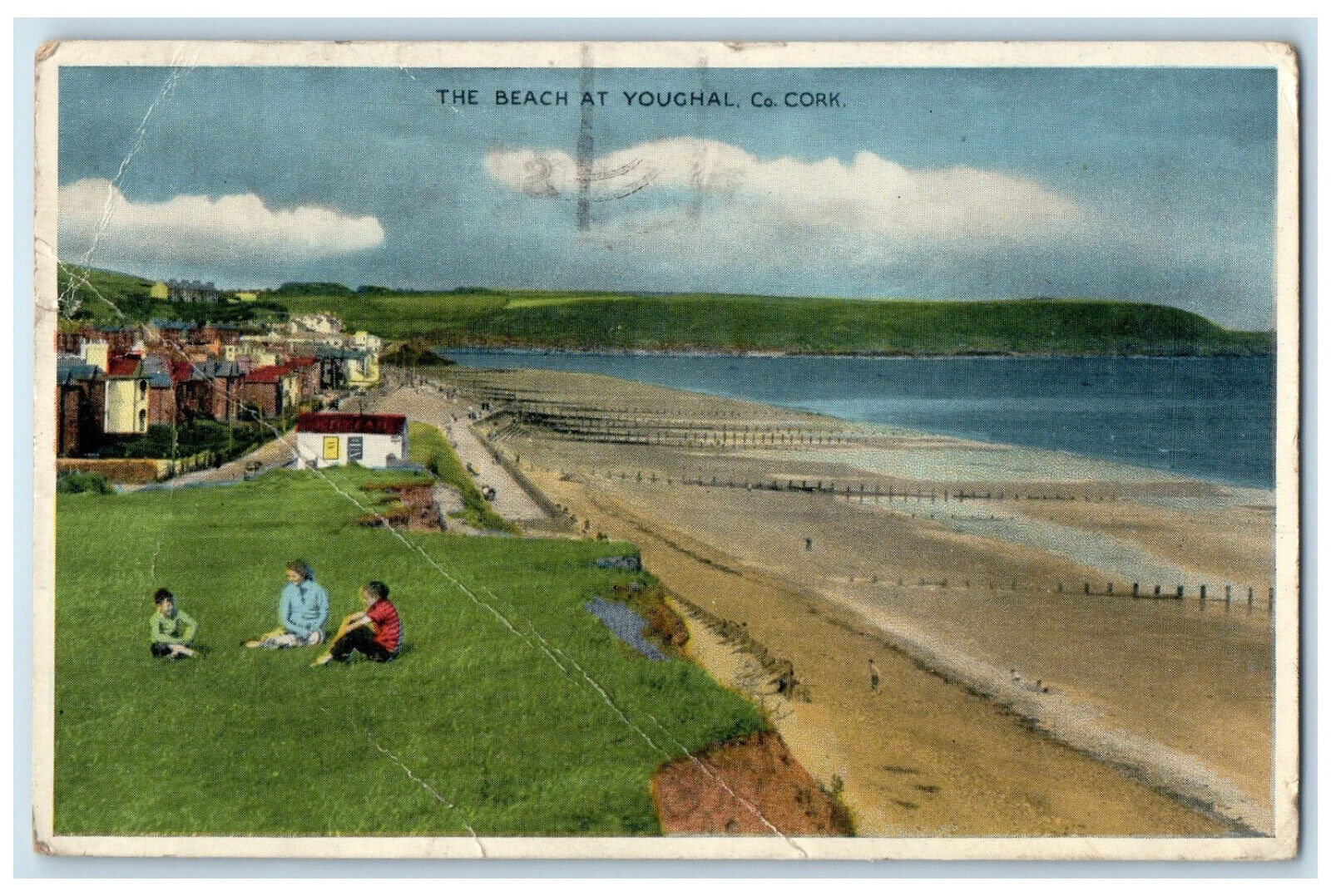 1959 Scene at The Beach at Youghal Co. Cork Ireland Posted Vintage ...