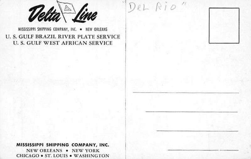Diesel Freighter Del Rio Delta Line Ship Unused | Topics - Other ...