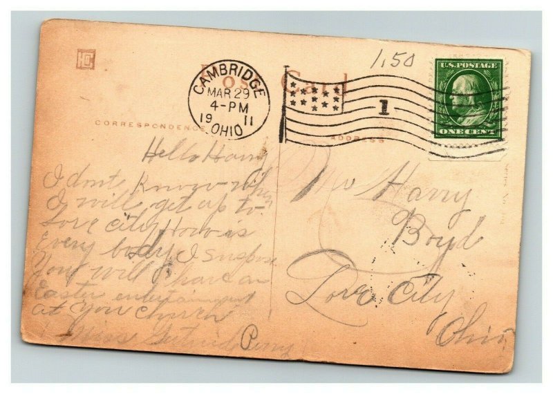 Vintage 1900's Photo Postcard Couple Playing Hide & Seek Woman Hiding ...