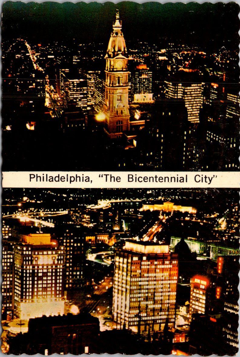 Pennsylvania Philadelphia The Bicentennial City Split View | United ...