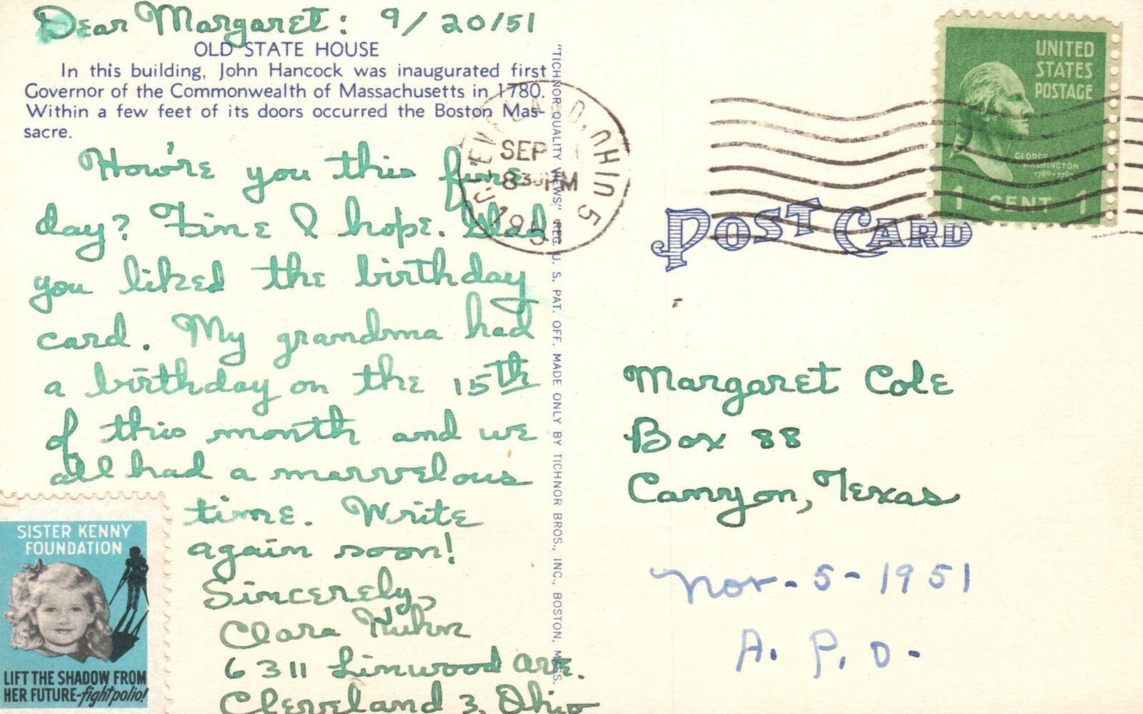 Vintage Postcard 1951 Old State House Building Built 1713 Boston ...