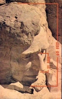 Face of Abraham Lincoln, Mt. Rushmore National Memorial - Mount ...