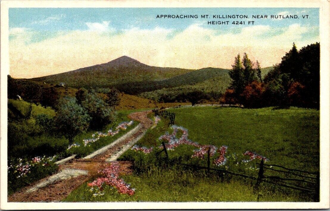 Vintage Vermont Postcard - Rutland - Mt. Killington | United States ...