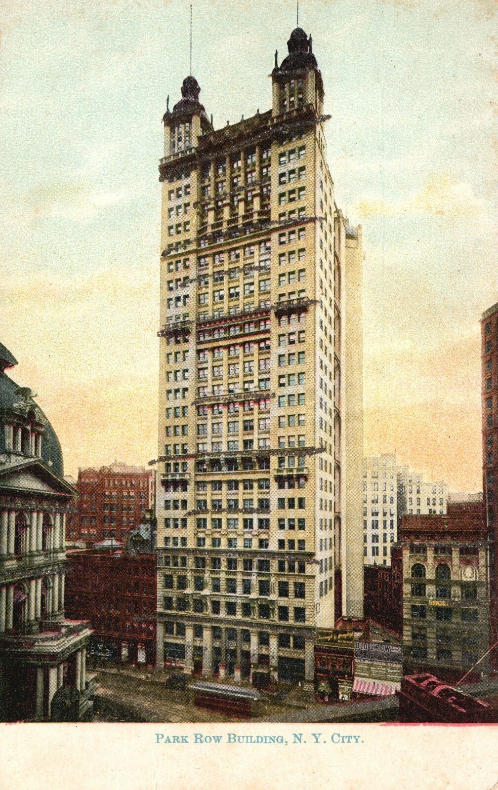 Vintage Postcard 1900's Park Row Building Luxury Apartment New York ...