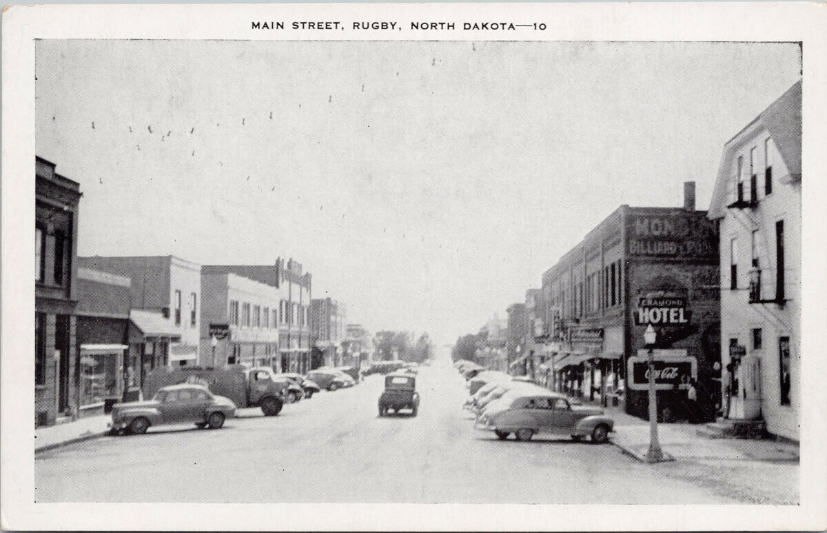 Rugby ND Main Street Coca Cola Autos Hotel Vintage Litho Postcard G28 ...