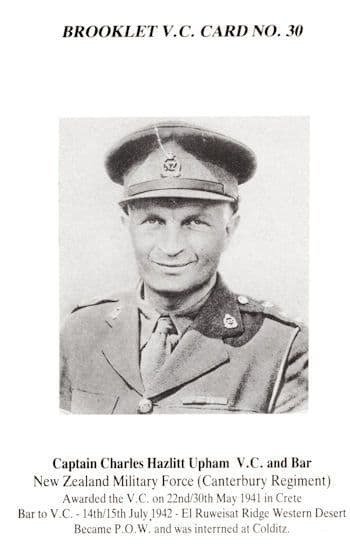 Captain Charles Upham New Zealand WW2 Victoria Cross Colditz Postcard ...