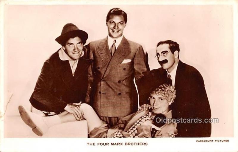 The Four Marx Brothers Movie Star Actor Actress Film Star Postcard, Old ...