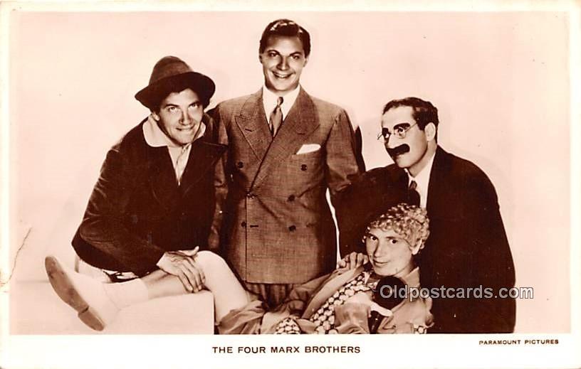 The Four Marx Brothers Movie Star Actor Actress Film Star Postcard, Old ...