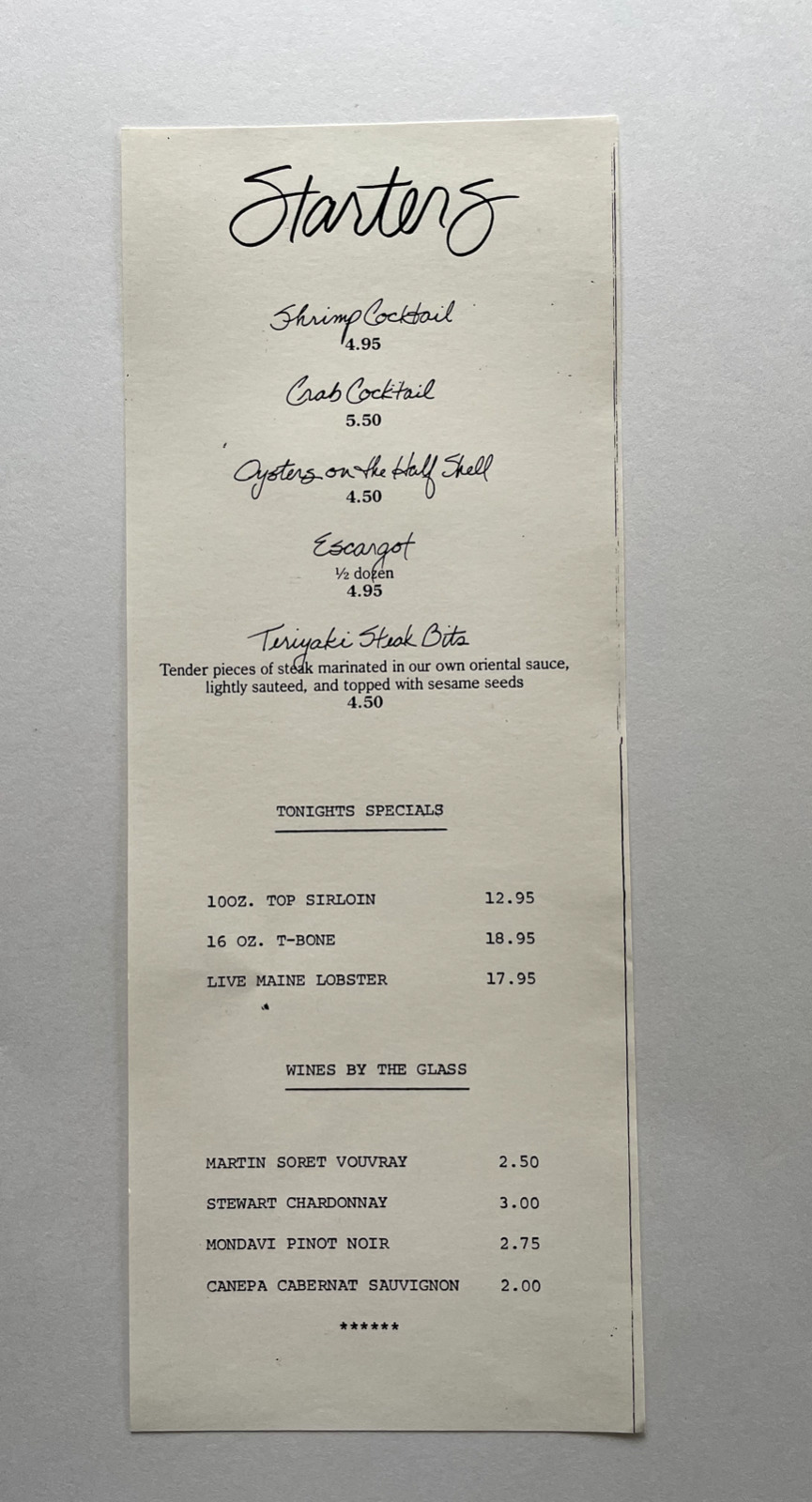 Vintage 80s Quinn's Fish Market & Bar Restaurant Menu Seattle ...