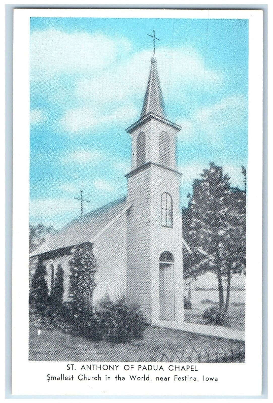 c1940s St. Anthony Of Padua Chapel World's Smallest Church Festina IA ...
