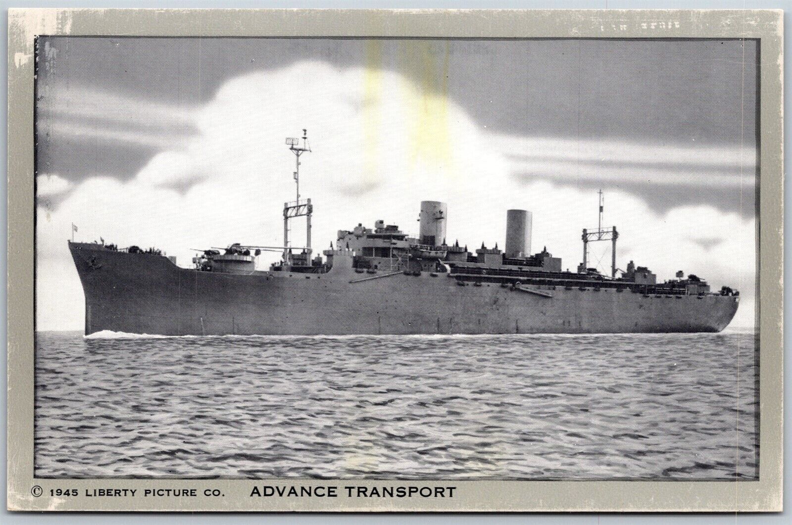 Vtg Advance Transport Naval Ship US Military WWII 1945 Navy Postcard ...