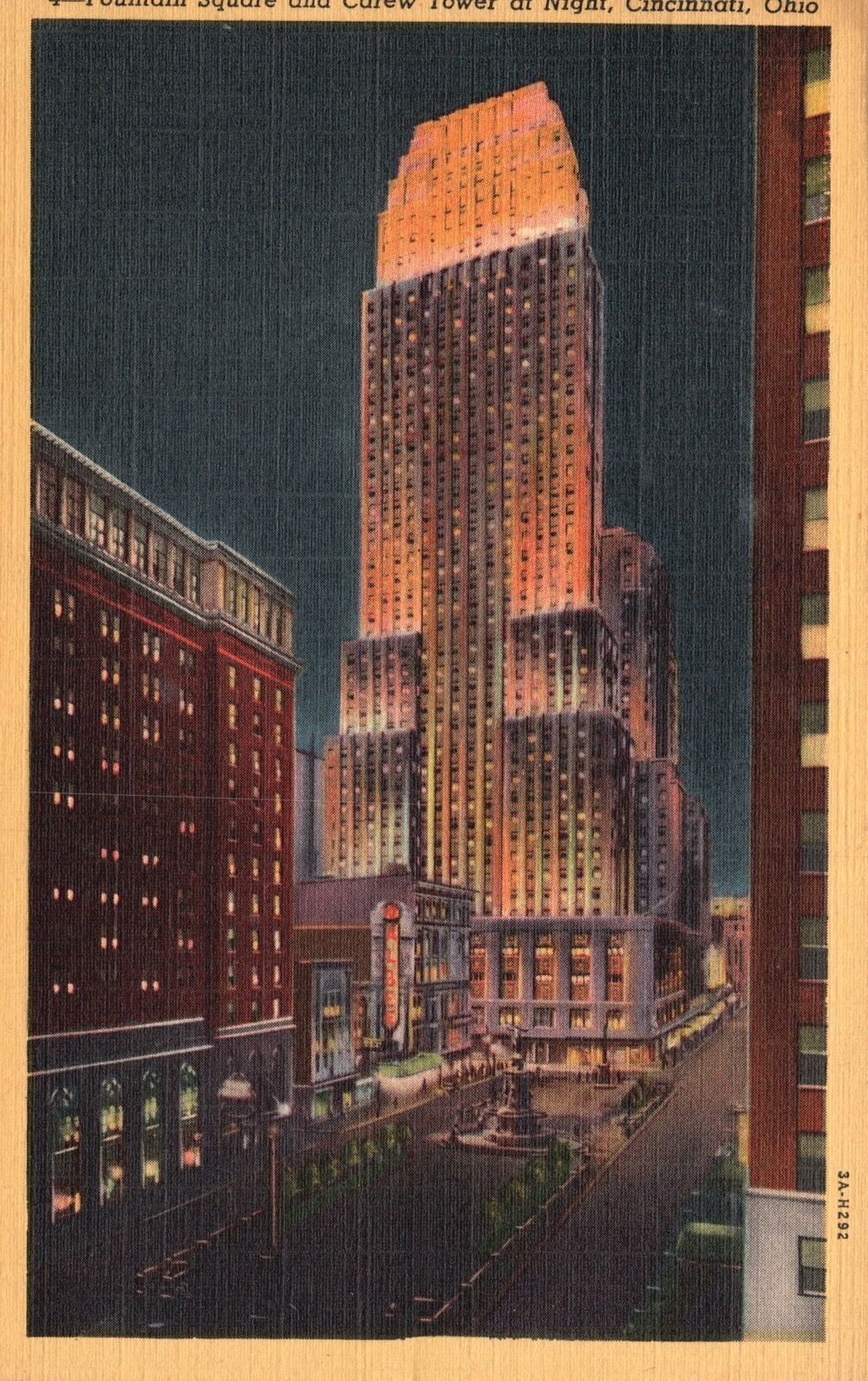 Vintage Postcard 1948 Square & Tower Night Historical Building ...