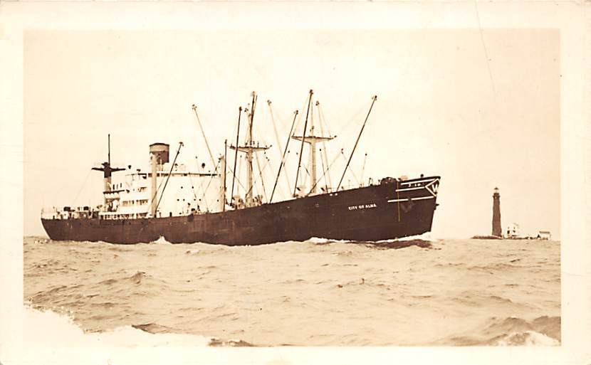 SS City of Alma Freighters Real Photo Writing on back, missing stamp ...