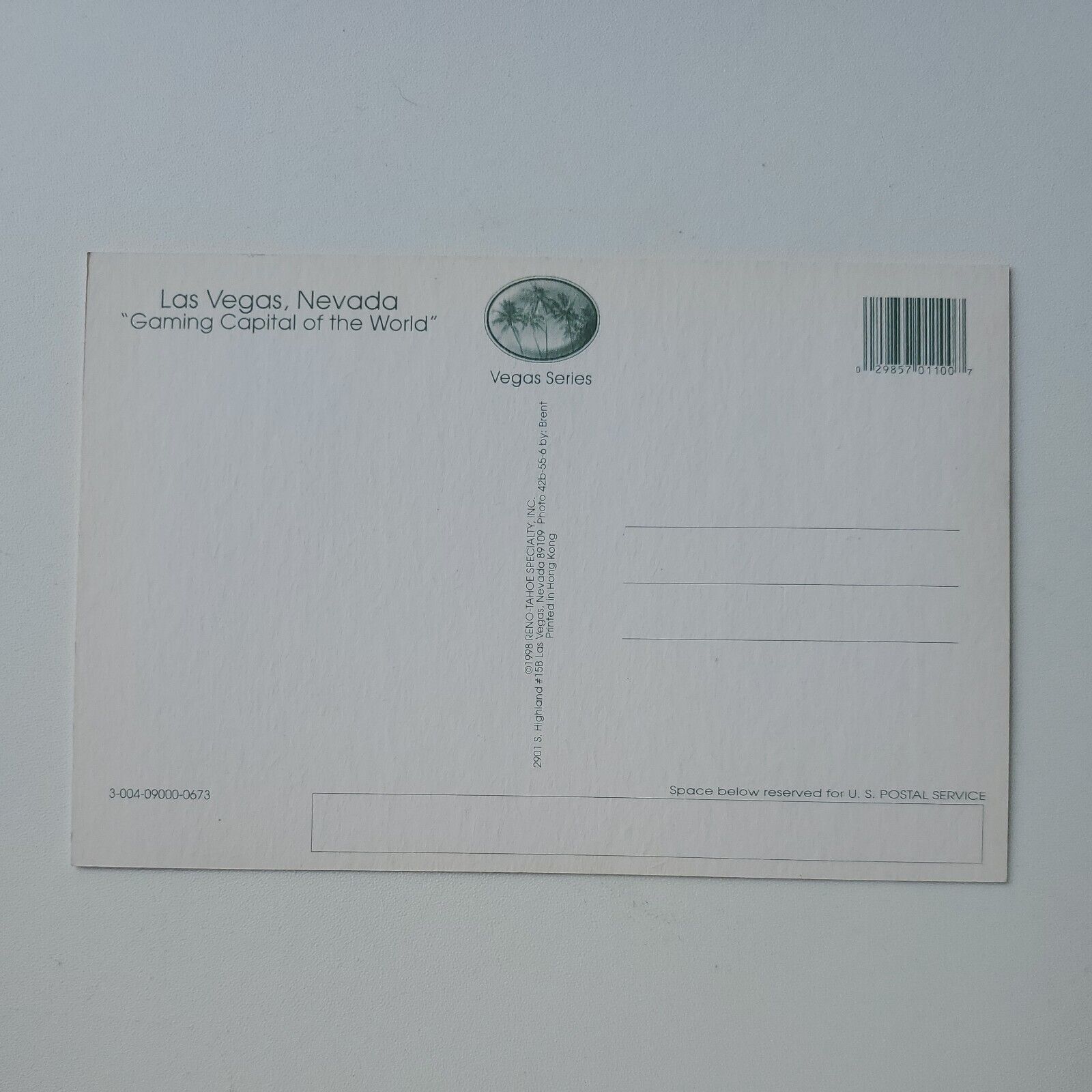 Las Vegas Nevada City Aerial View Gaming Capital of the World Postcard ...