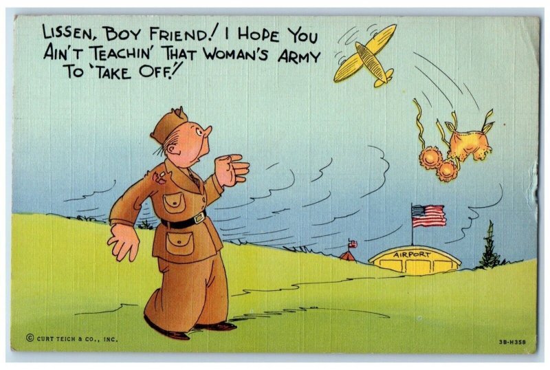 1944 Soldier Mail McCalister WW2 Risque Humor Miami Florida FL Vintage ...