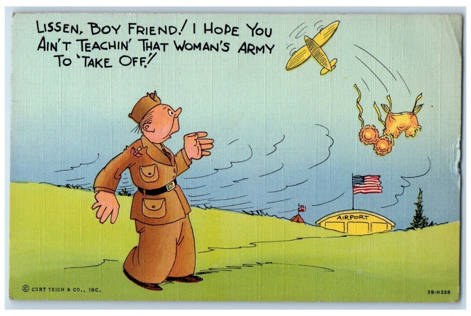 1944 Soldier Mail McCalister WW2 Risque Humor Miami Florida FL Vintage ...