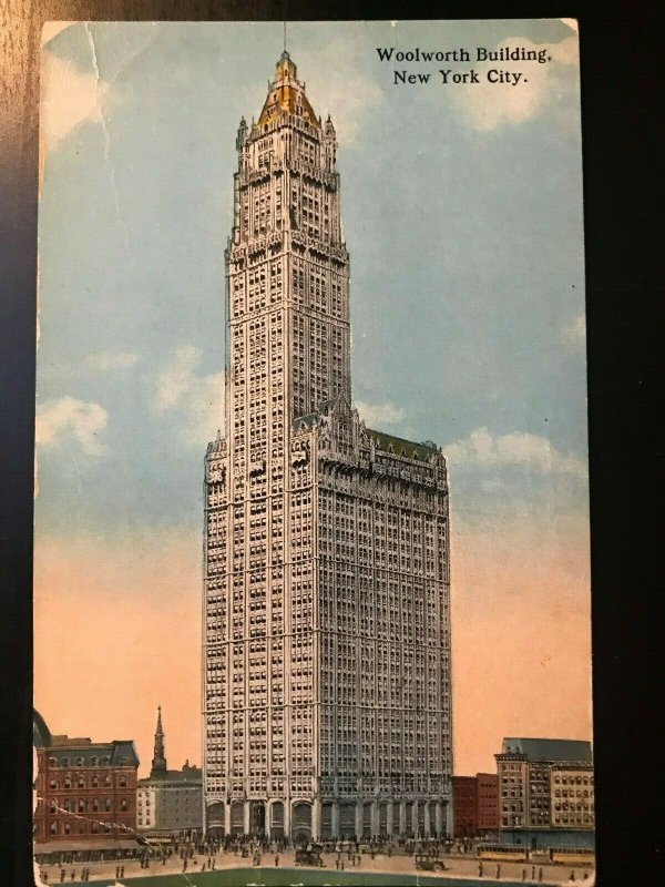 Vintage Postcard 1907-1915 Woolworth Building Broadway & Barclay New ...
