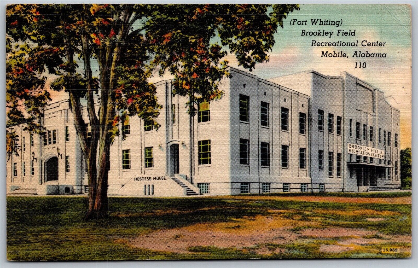 Vtg Mobile Alabama AL Brookley Field Recreation Center Fort Whiting ...