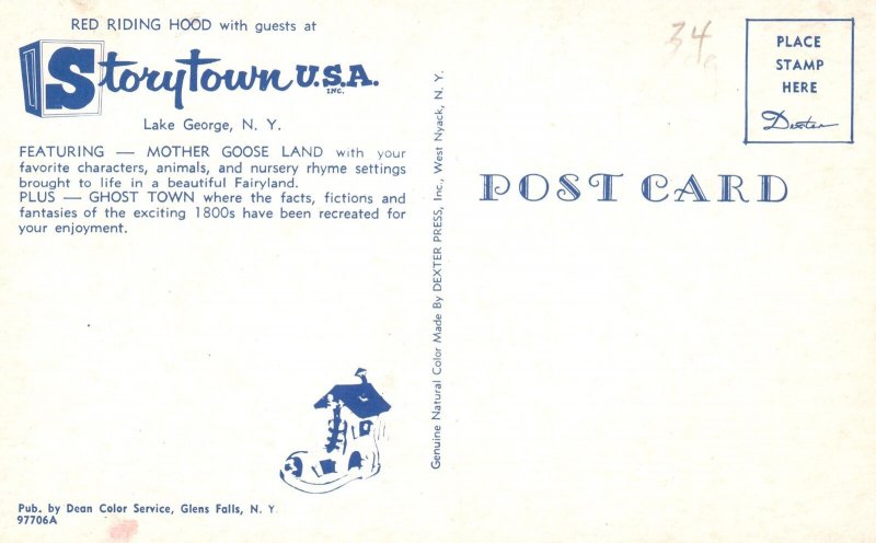 Vintage Postcard Red Riding Hood Gingerbread House Mother Goose Land ...