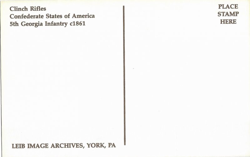 5th Georgia Infantry c1861 Confederate States of America Clinch Rifles ...