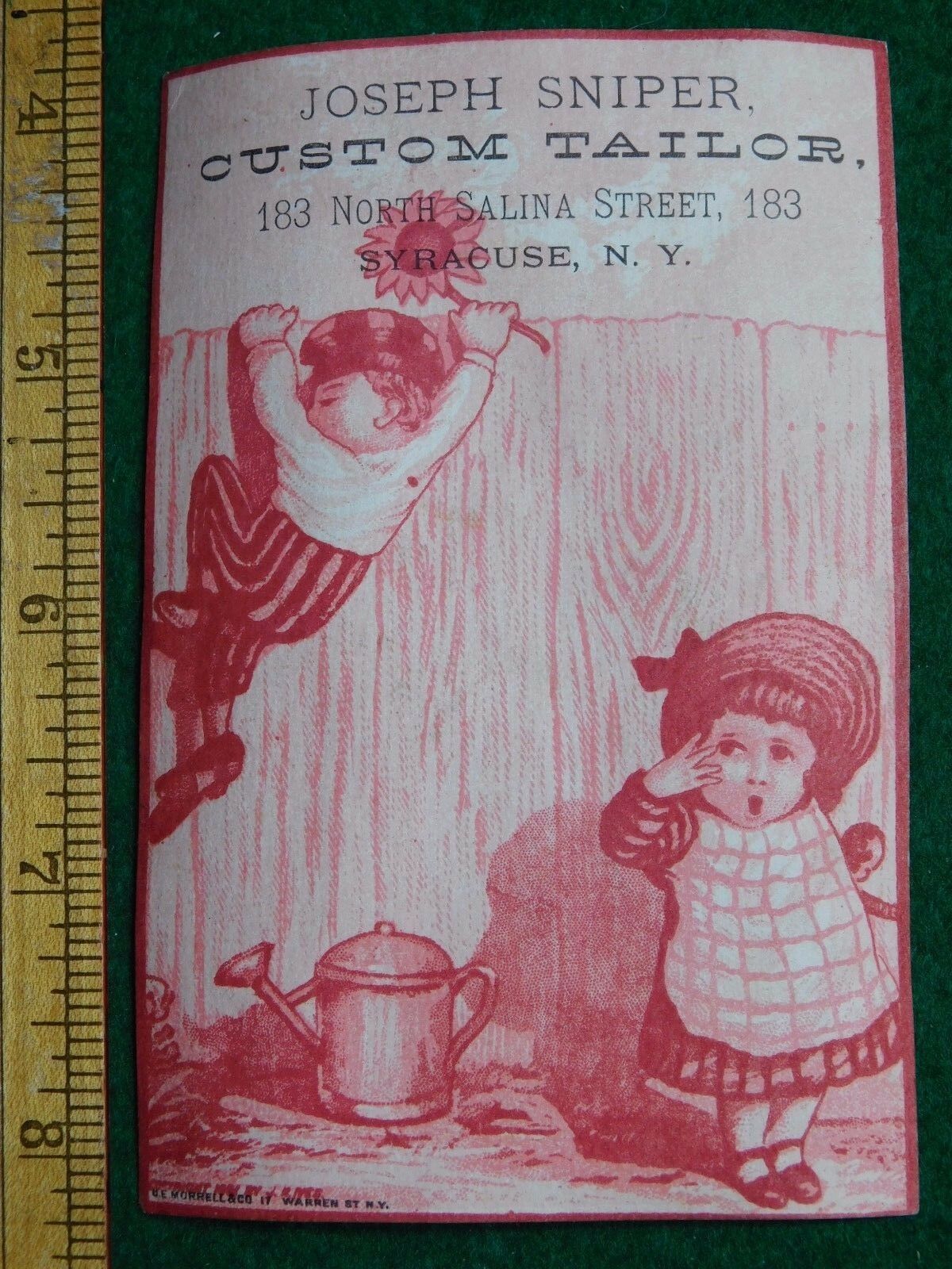 1870s-80s Joseph Sniper Custom Tailor Kids Doll #3 Victorian Trade Card ...