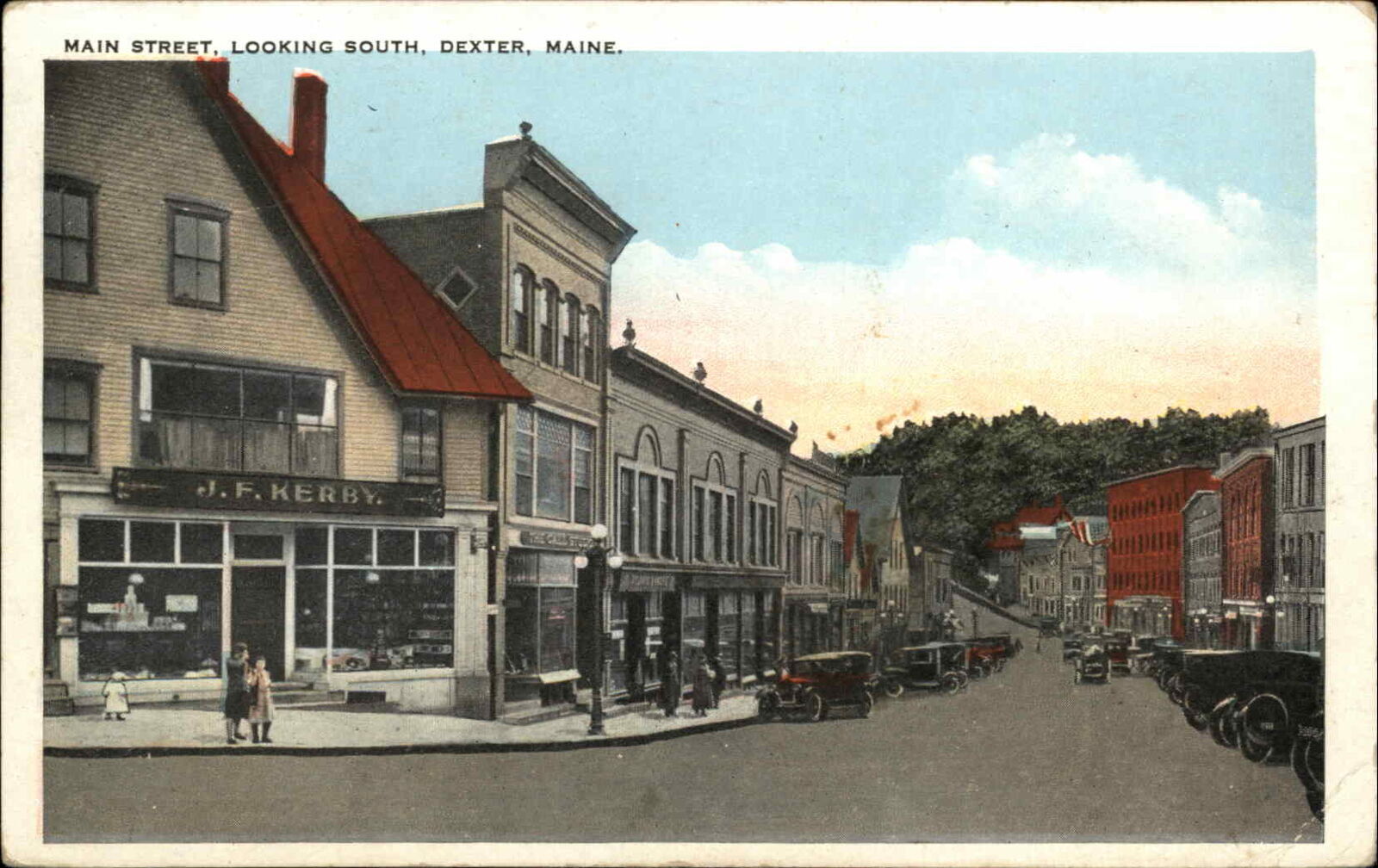 Dexter Maine ME Main St. c1920s-30s Postcard | United States - Maine ...